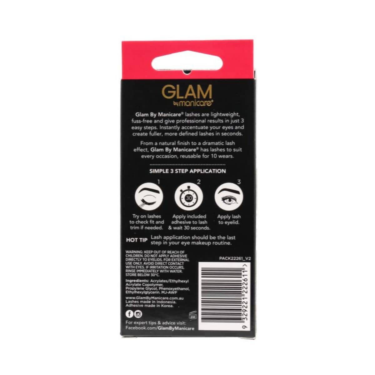 Glam by Manicare False Eyelashes - Adele 45 | Discount Brand Name Cosmetics